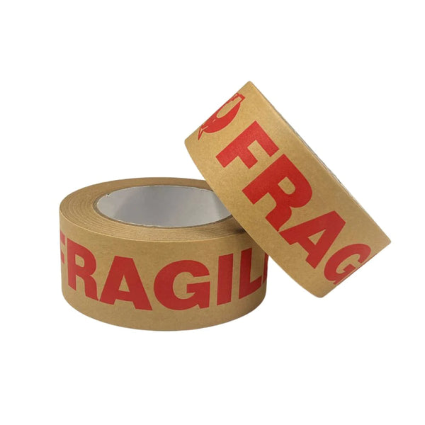 Tape - Fragile Kraft Paper Packing Tape – All Types Labels & Packaging