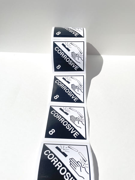 Label - Corrosive 8 – All Types Labels