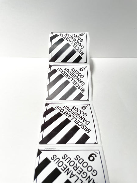 Label - Miscellaneous Dangerous Goods 9 – All Types Labels