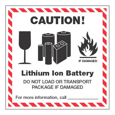 Label - Caution Lithium Battery – All Types Labels